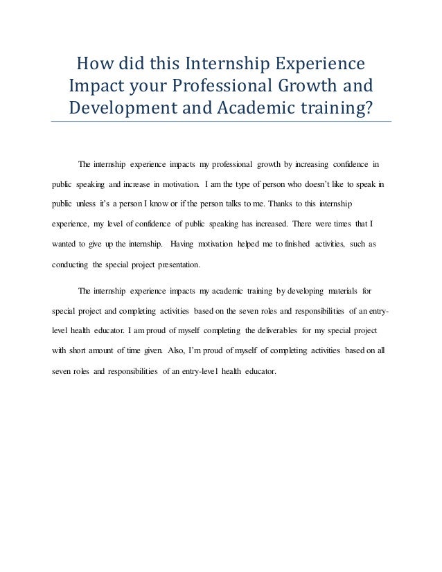 Internship Portfolio