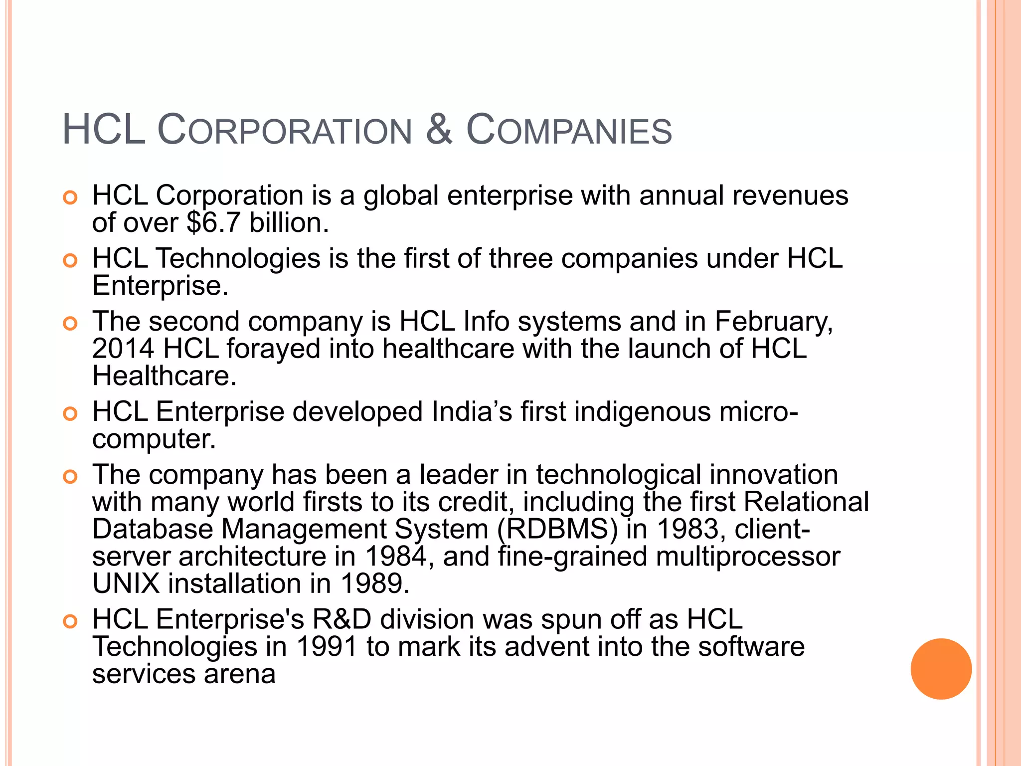 HCL TECHNOLOGIES | PPTX