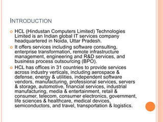 HCL TECHNOLOGIES | PPTX