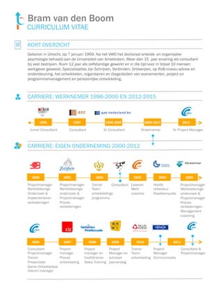 CV_Nederlands_Bram van den Boom | PDF