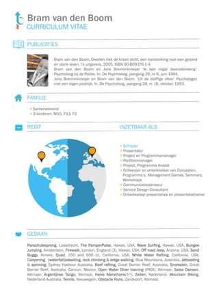 CV_Nederlands_Bram van den Boom | PDF