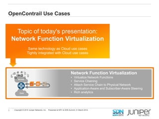 NFV SDN Summit March 2014 D3 03 bruno_rijsman NFV with OpenContrail | PPT