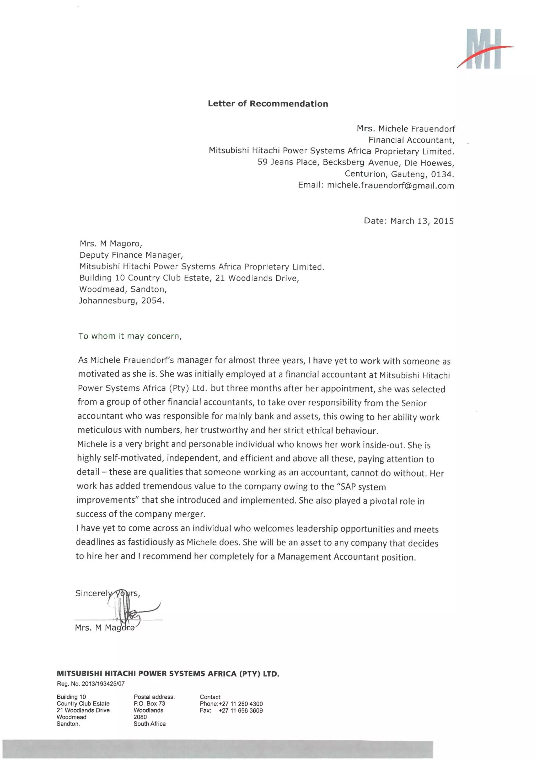 Letter of Recommendation_Manager | PDF
