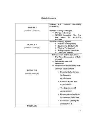 Modules on Power Learning & College Life | PDF