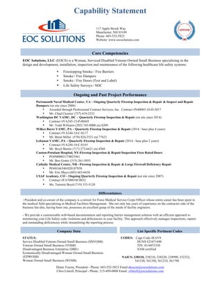 EOCS Capability Statement 7-2-15 | PDF