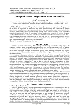 Conceptual Fixture Design Method Based On Petri Net | PDF