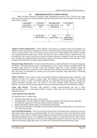 Adaptive Image Contrast with Binarization Technique for Degraded Document Image | PDF