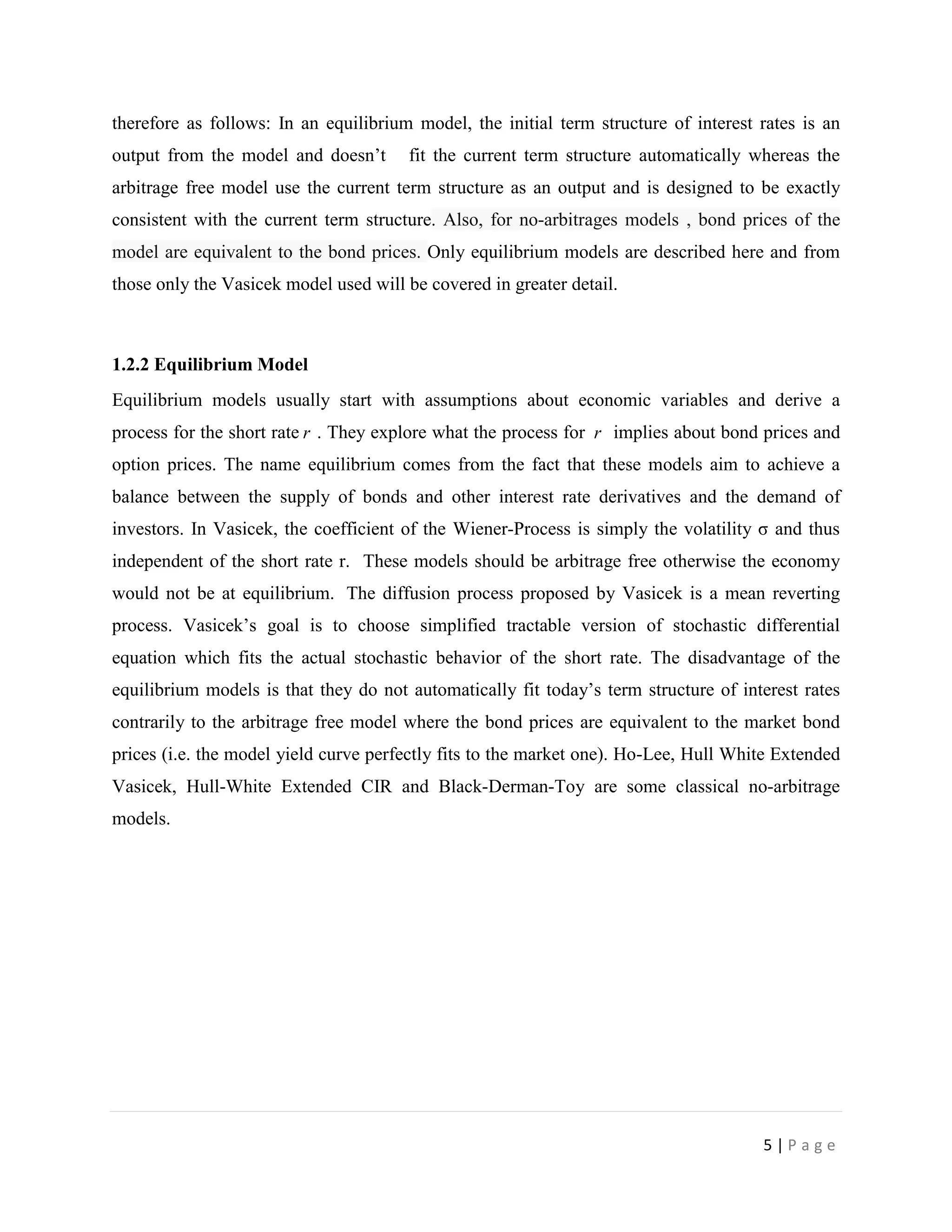 Vasicek Model Project | PDF