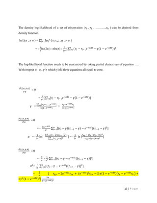 Vasicek Model Project | PDF