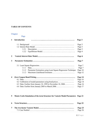 Vasicek Model Project | PDF