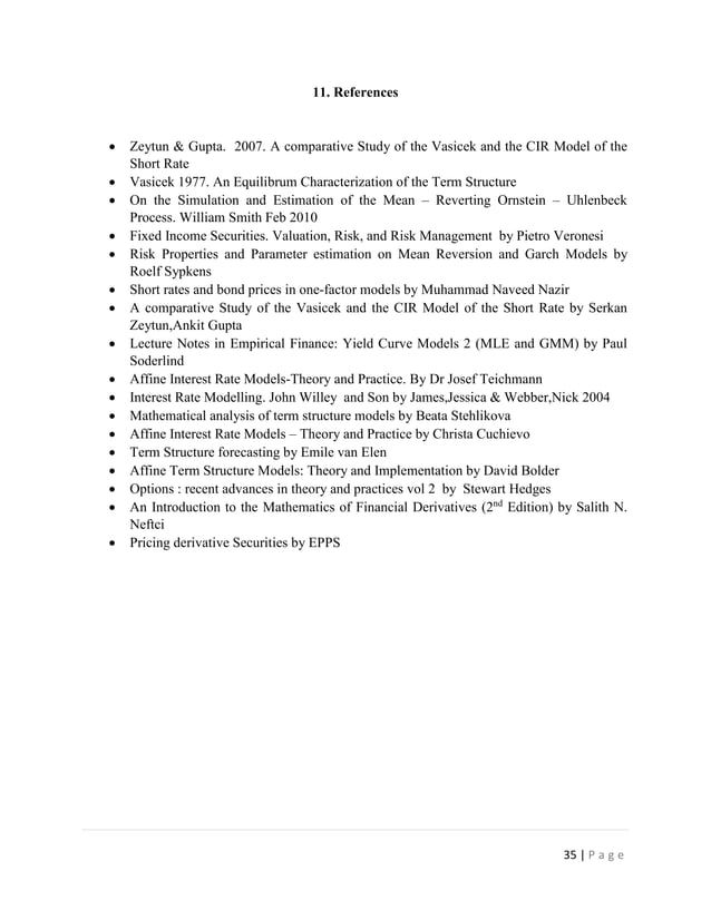 Vasicek Model Project | PDF | Stocks and Bonds | Personal Investing