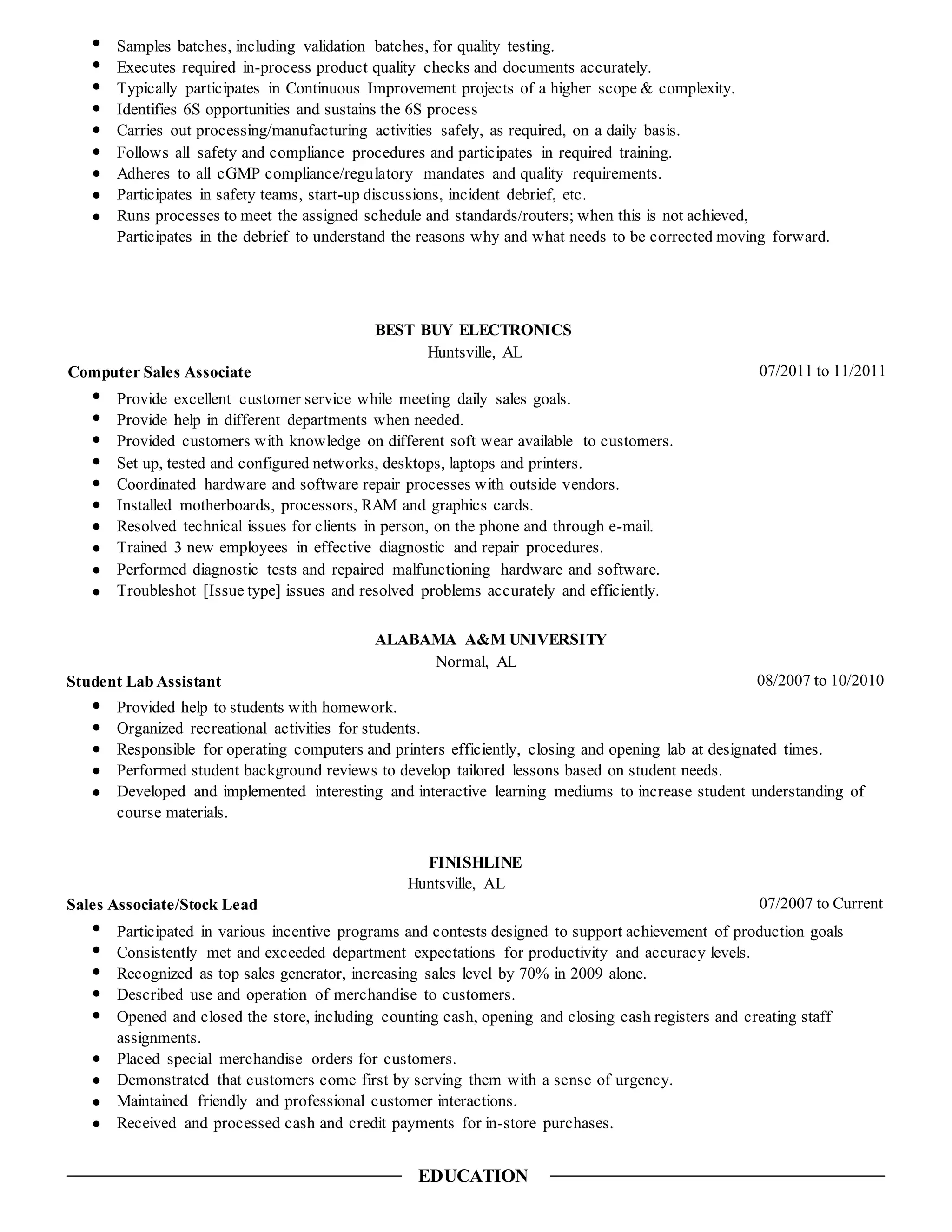 Braxton Resume | DOCX | Computing | Technology & Computing