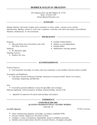Braxton Resume | DOCX | Computing | Technology & Computing