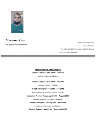 Mouzzam cv | PDF