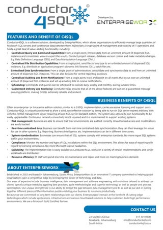 C4SQL Brochure | PDF