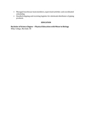 Rickey Godfrey Resume ( revised 9-6-16) | PDF