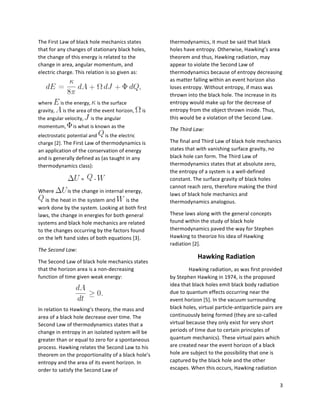 Hawking Radiation and Black Hole Thermodynamics | PDF