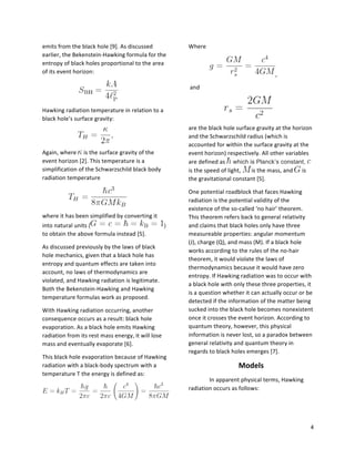Hawking Radiation and Black Hole Thermodynamics | PDF