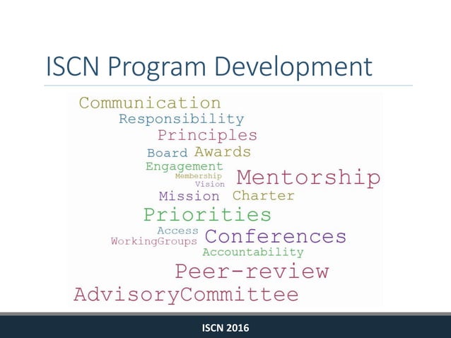 ISCN 2016: Members Only Summit | PPT