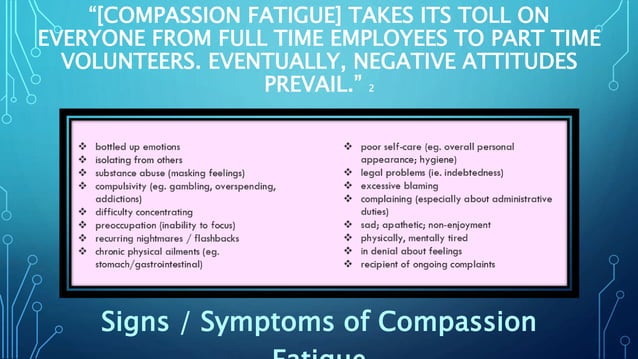 Compassion Fatigue PPT | PPTX