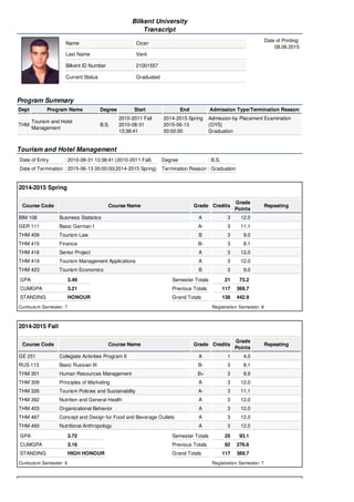 Transcript | PDF | Graduation | Personal Celebrations & Life Events