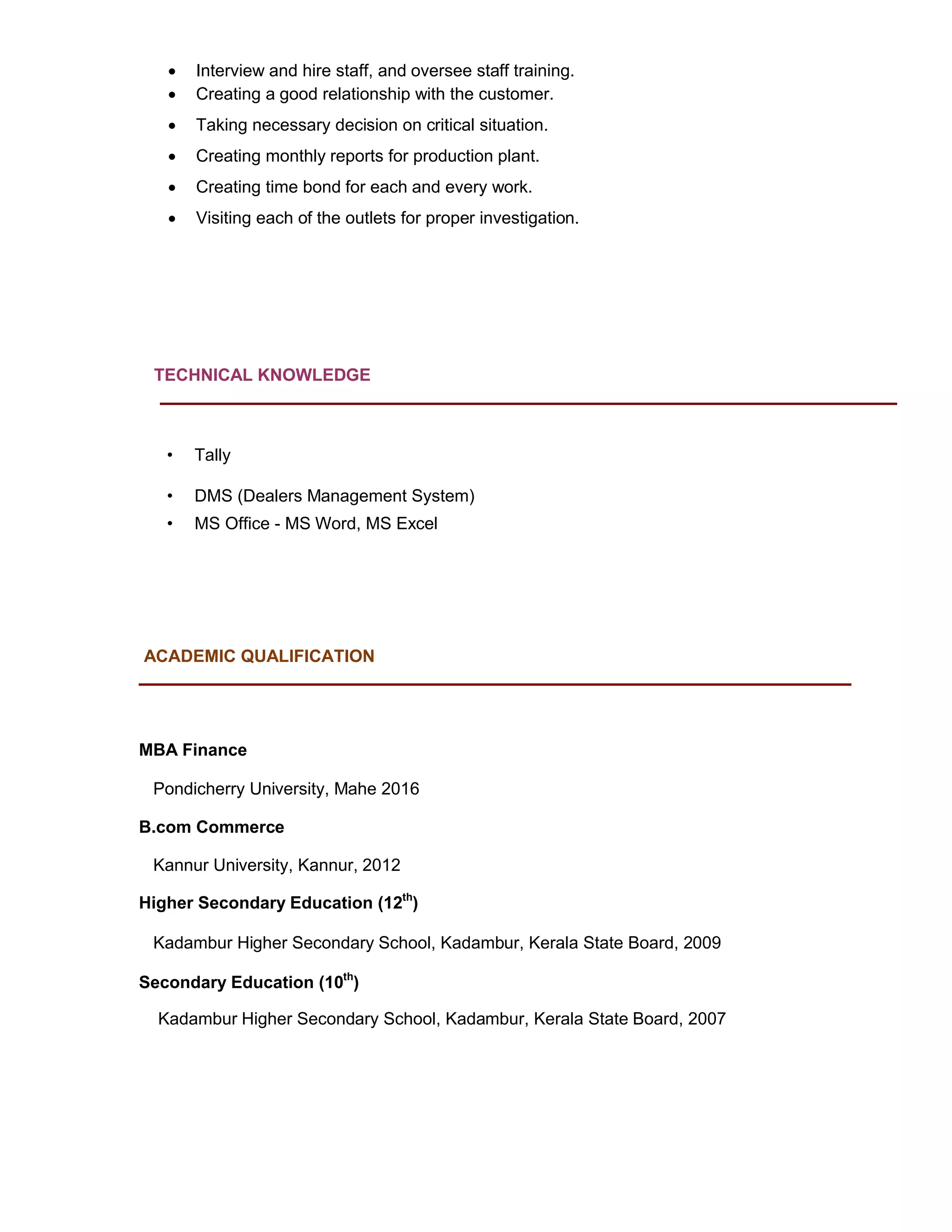 KIRAN CV | PDF