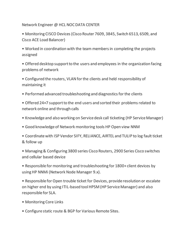 Key Responsibility Areas | DOCX