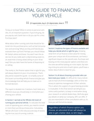 Essential Guide To Financing Your Vehicle | PDF
