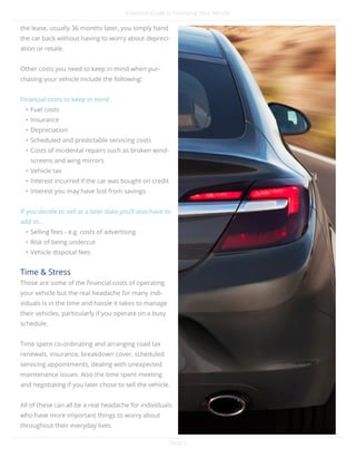 Essential Guide To Financing Your Vehicle | PDF