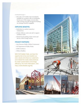 525 Golden Gate Fact Sheet | PDF | Civil Engineering Industry | Industries