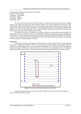 Optimisation of Parameters in Seismic data acquisition for better ...