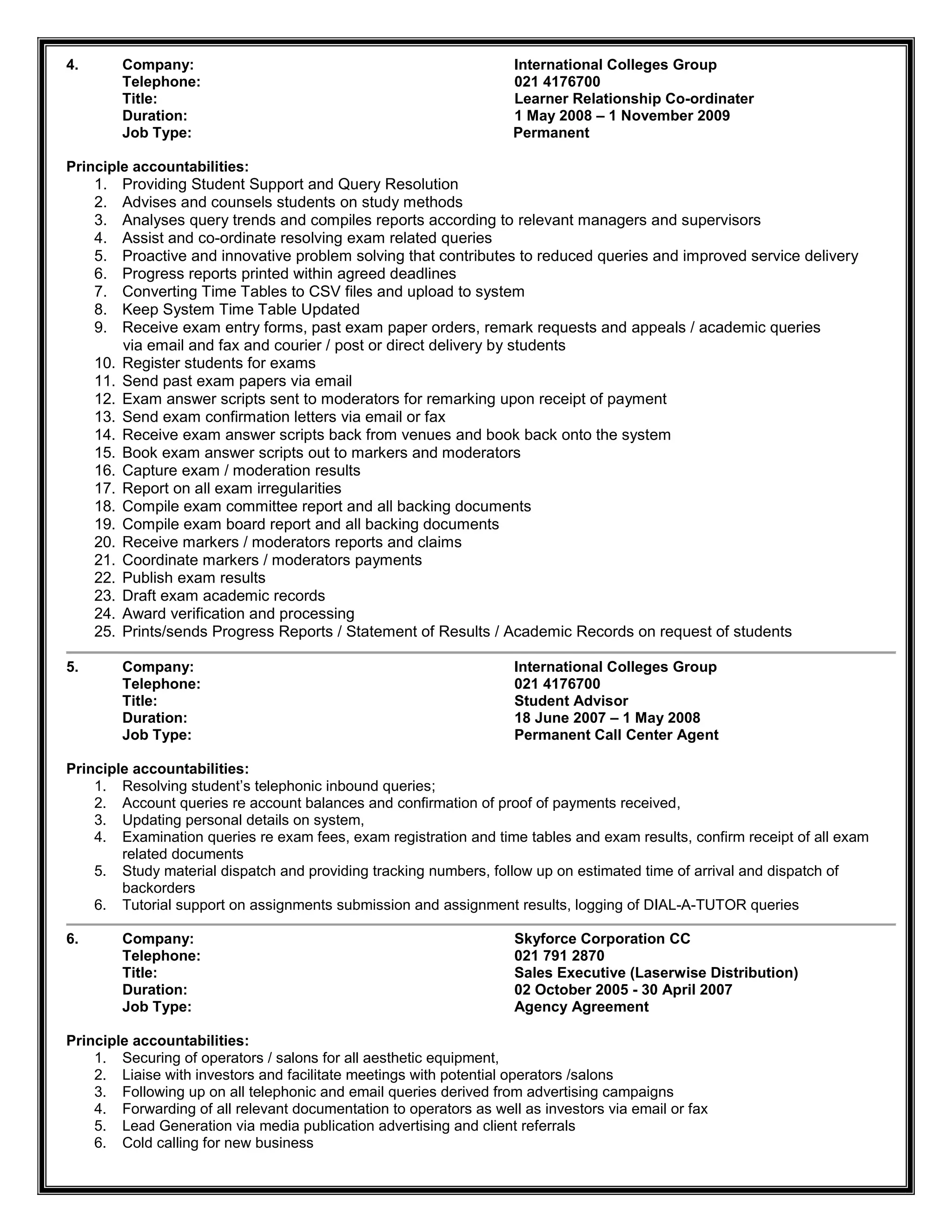 Thea Geldenhuys Curriculum Vitae Latest | PDF