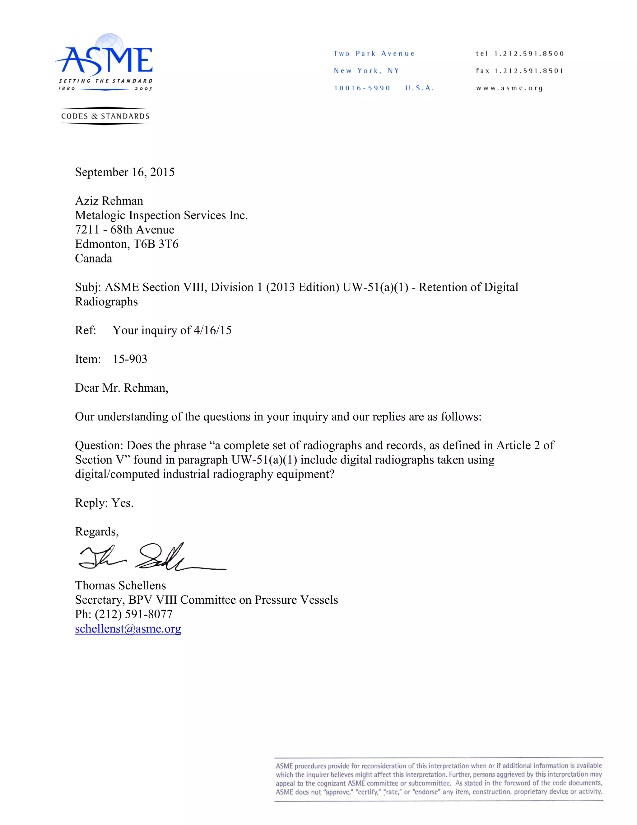 RT Interpretation (ASME Sec. VIII, Div. I) | PDF