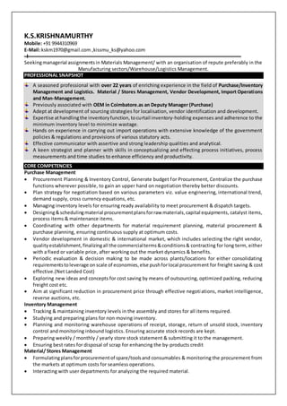 Sr Manager Resume | DOCX