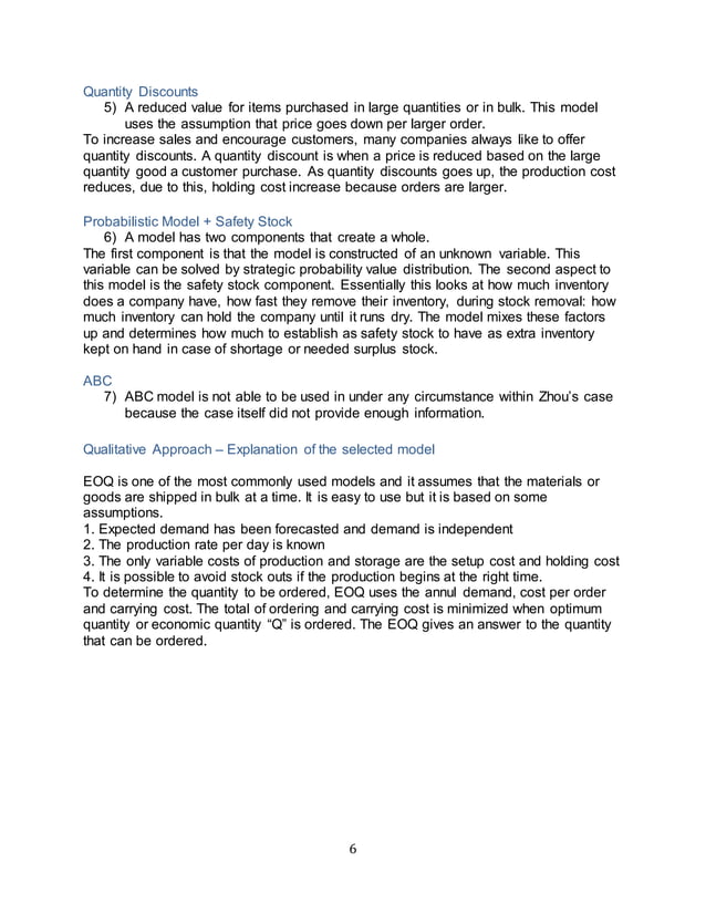 OPER Report - Zhou Bicycle Company | DOCX