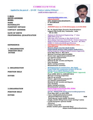 qaqc engineer piping NEW CV | PDF