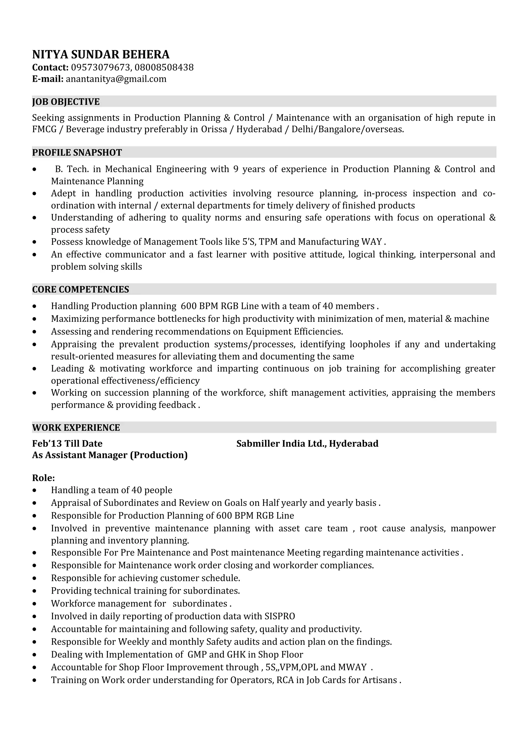 NItya Resume .. | DOC