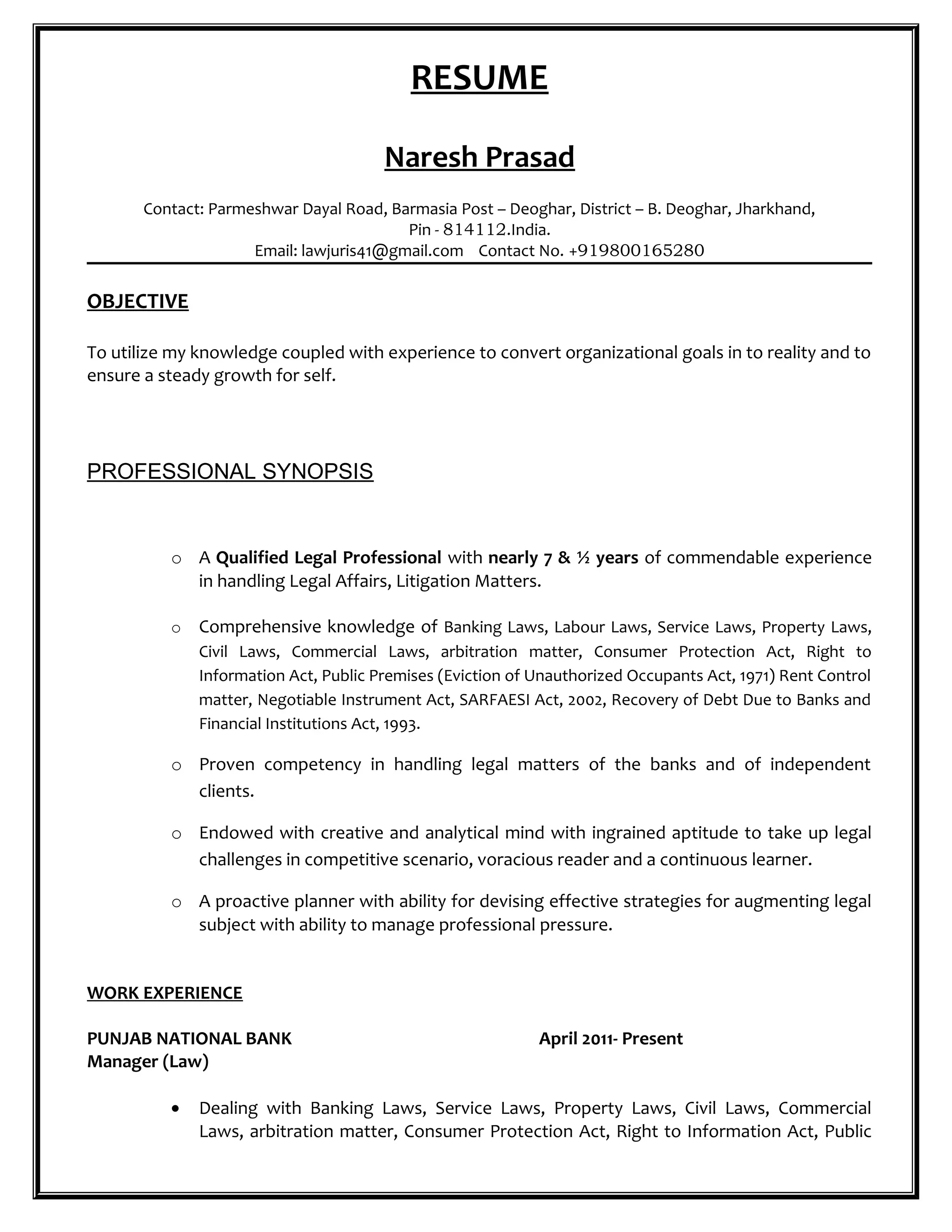 Resume Naresh | DOC