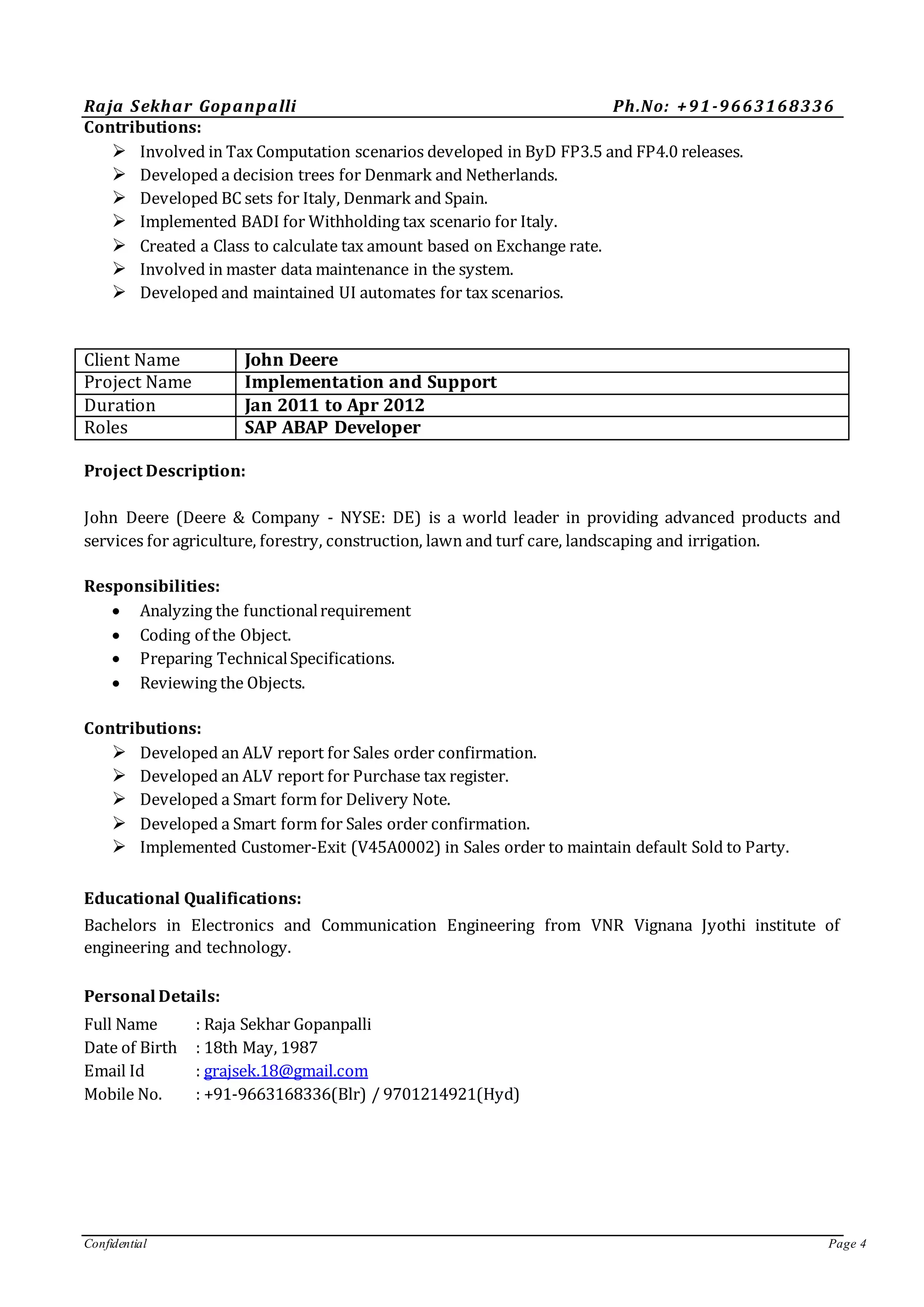 Rajasekhar_resume | PDF
