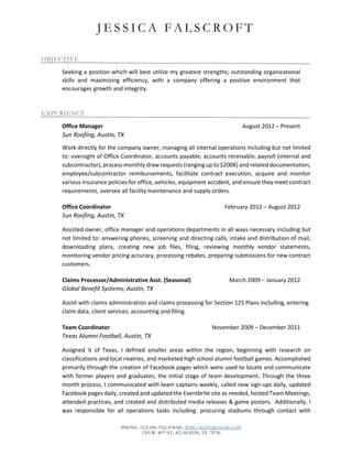 Jessica_Resume 01_2016_admin | PDF