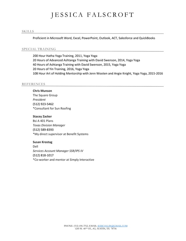 Jessica_Resume 01_2016_admin | PDF