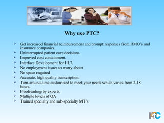 PTC Presentation September 2015 | PPT