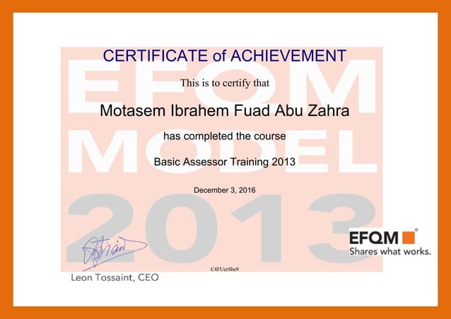 BAT 2013_BAT 2013 - Certificate | PDF