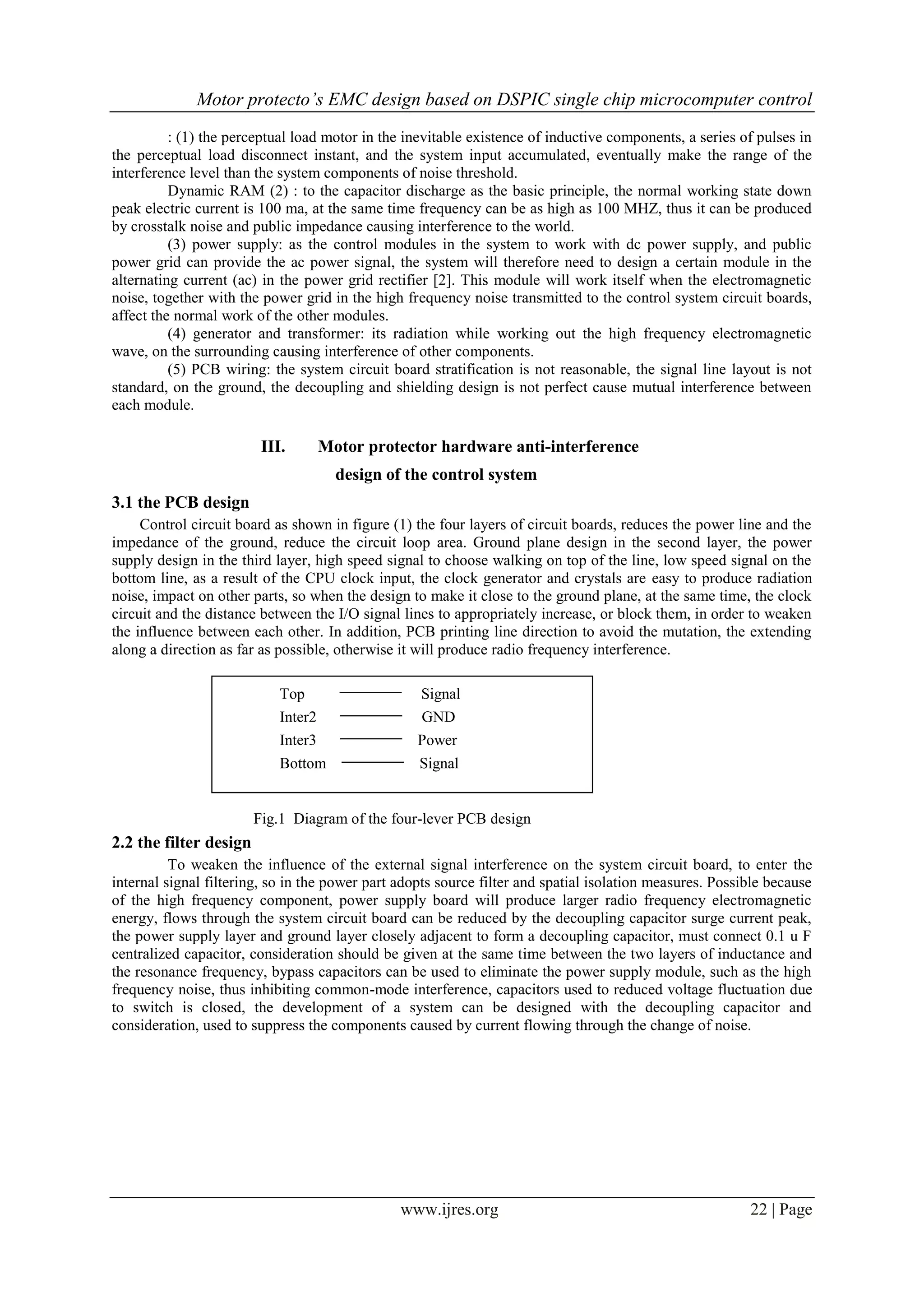 Motor protecto’s EMC design based on DSPIC single chip microcomputer control | PDF | Radio ...