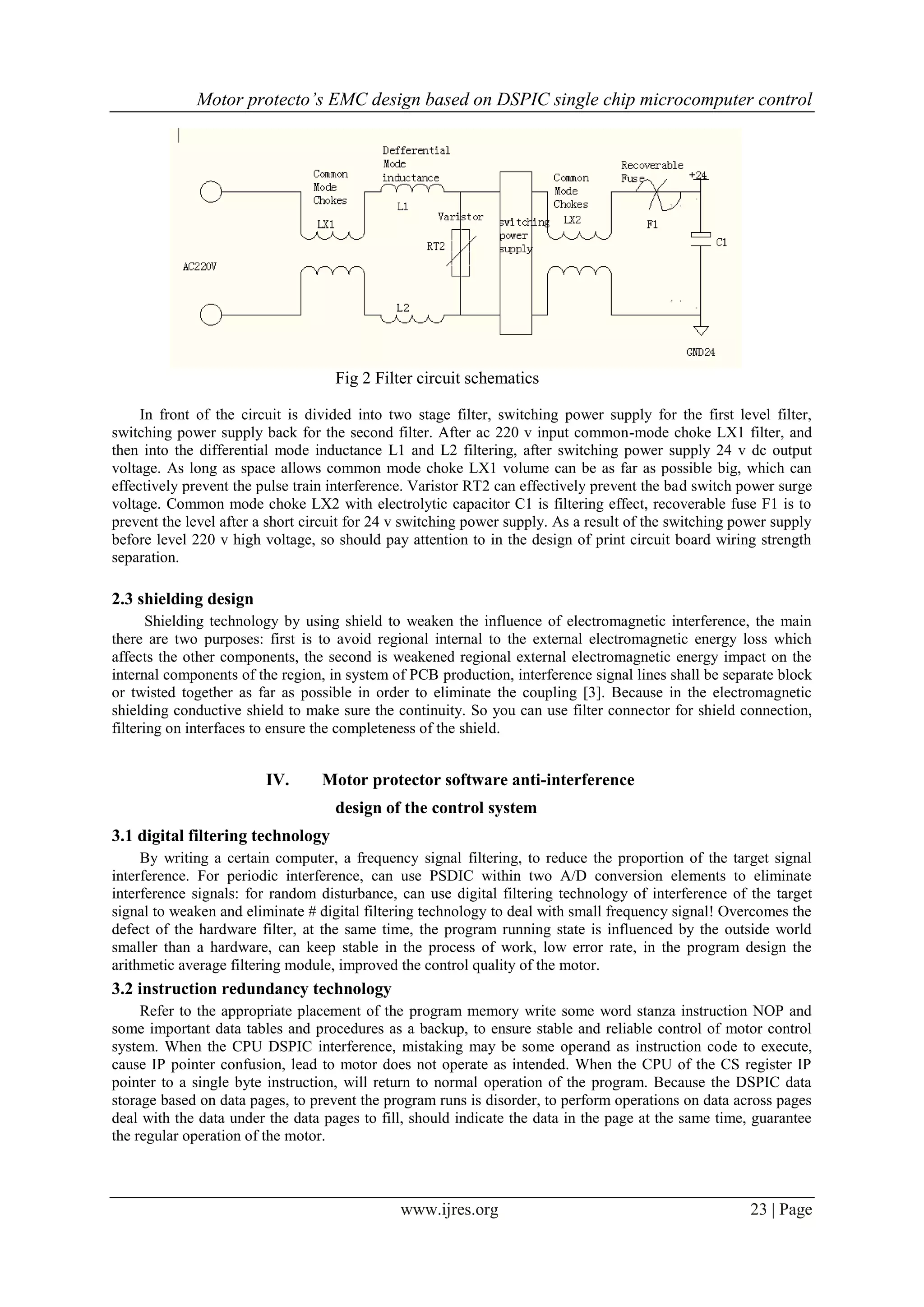 Motor protecto’s EMC design based on DSPIC single chip microcomputer control | PDF | Radio ...