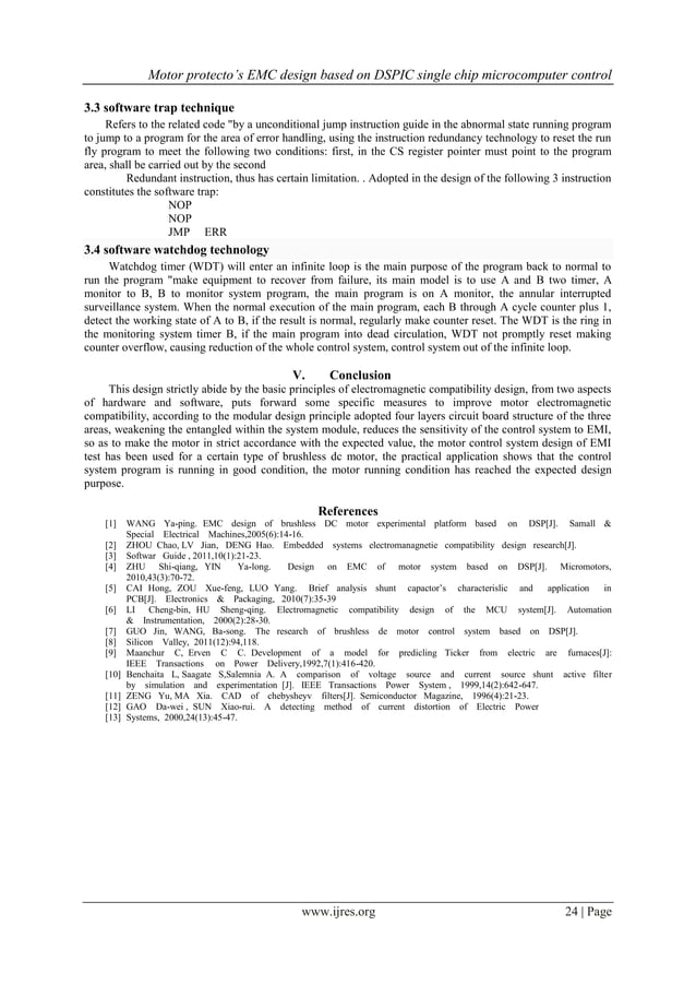 Motor protecto’s EMC design based on DSPIC single chip microcomputer control | PDF | Radio ...