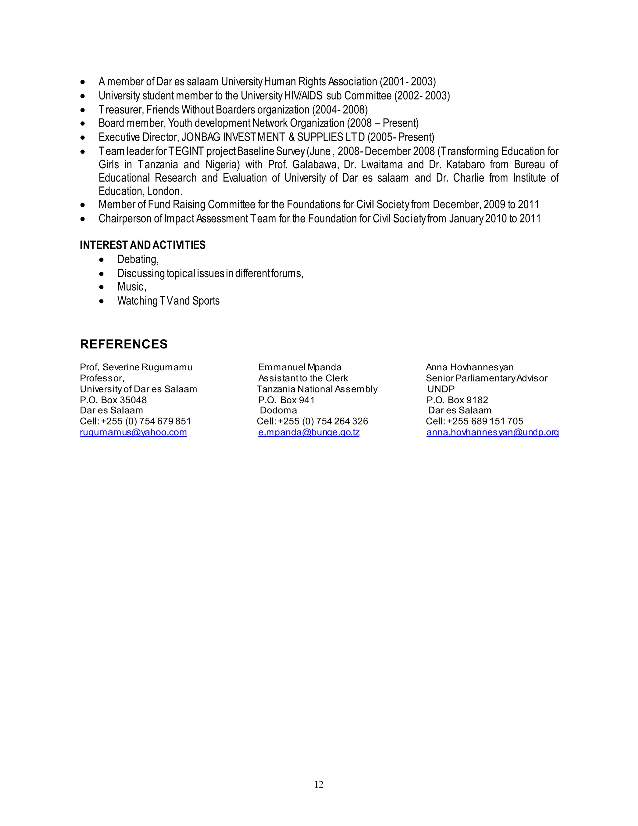 Updated Israel Laizer CV | DOCX