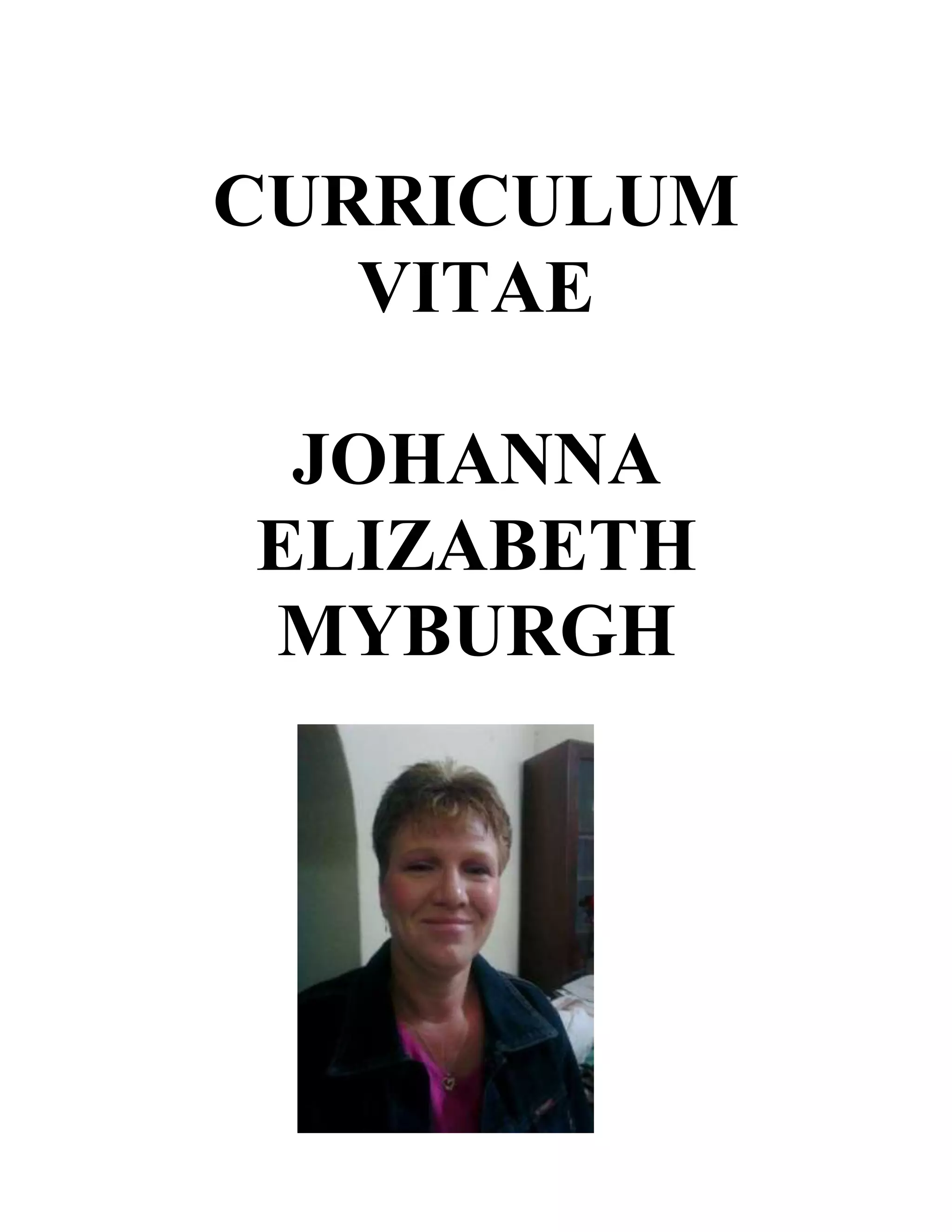 Johanna Elizabeth Myburgh CV-1 | DOCX