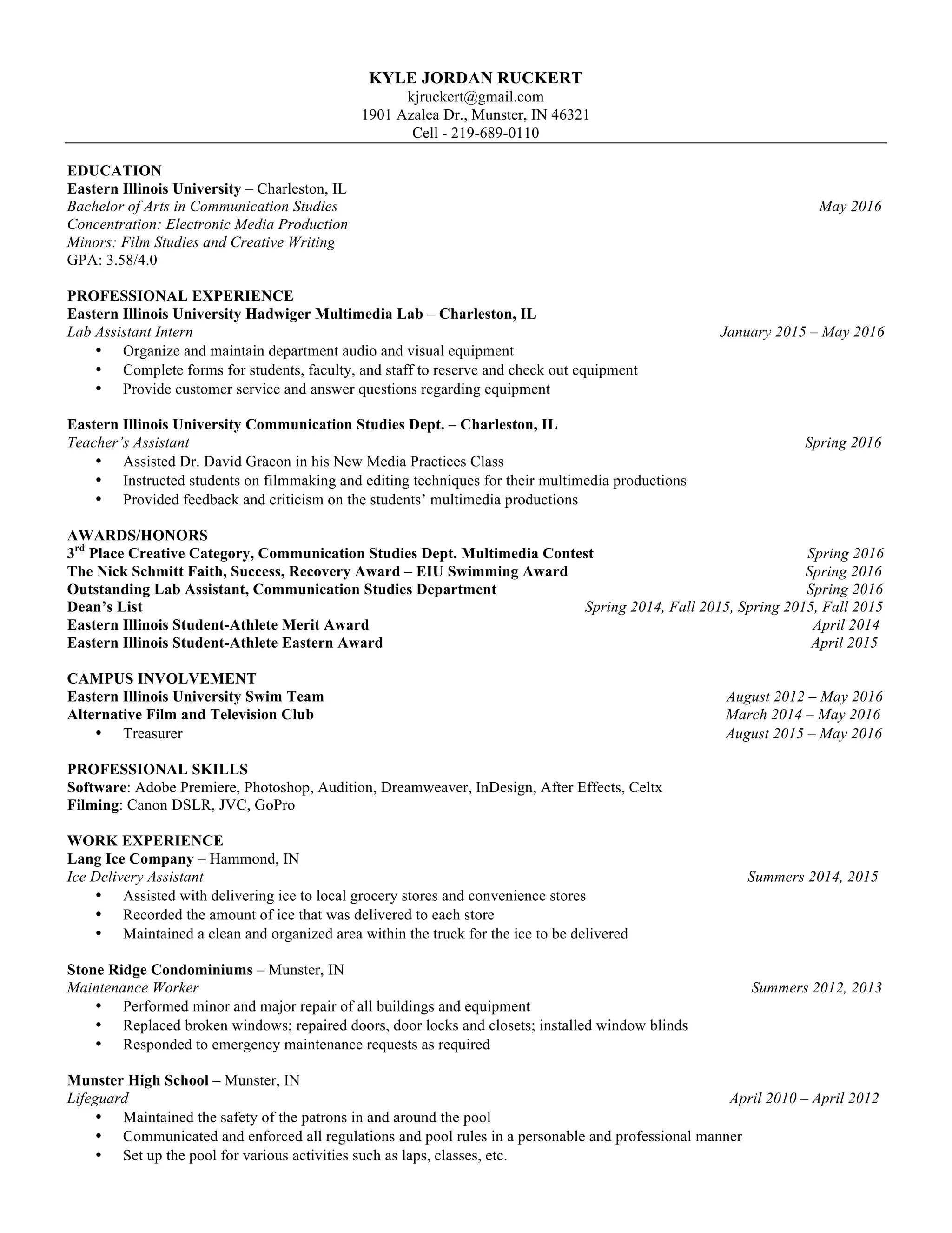 Final Kyle Ruckert Resume | PDF