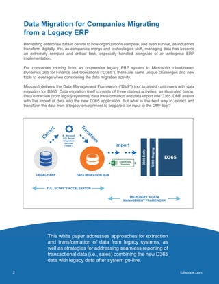 Considerations for Data Migration D365 Finance & Operations | PDF